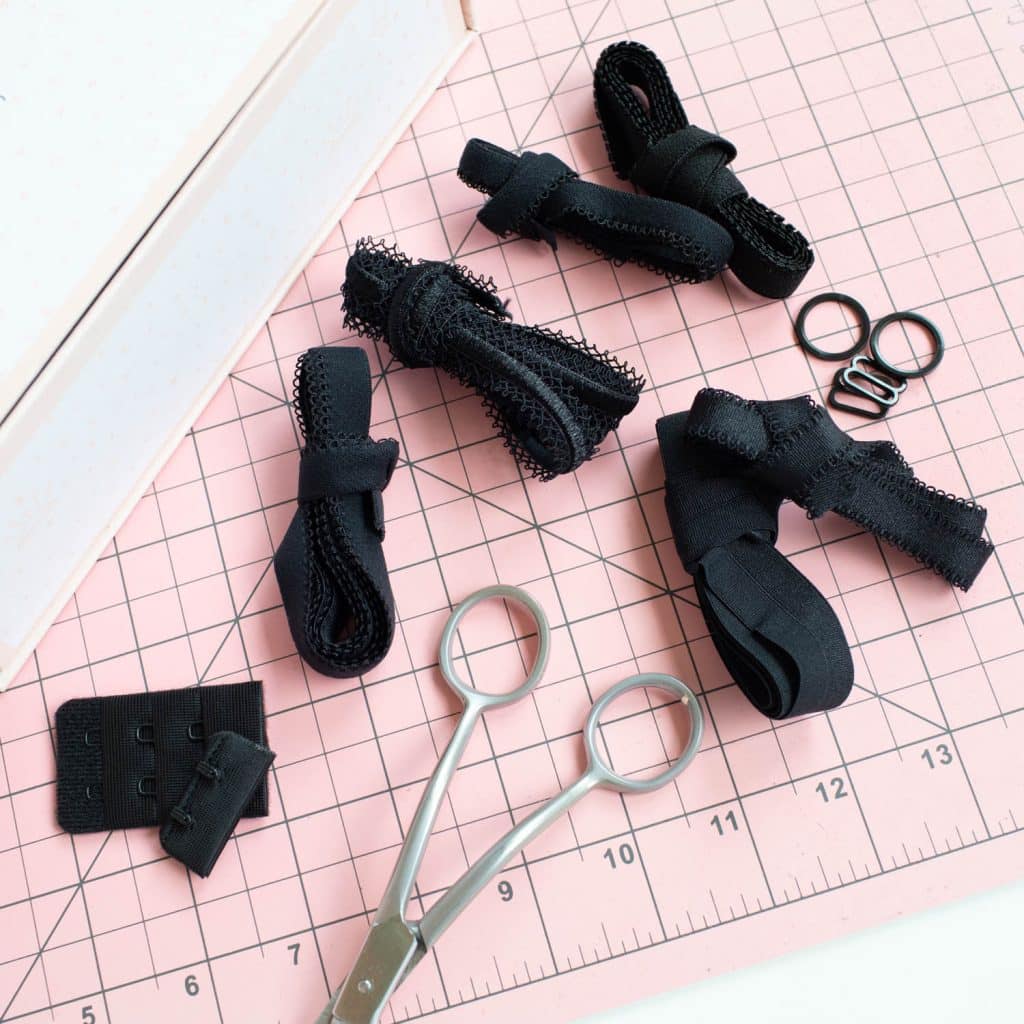 Black Trimmings Kit for Lingerie Sewing by Madalynne Intimates