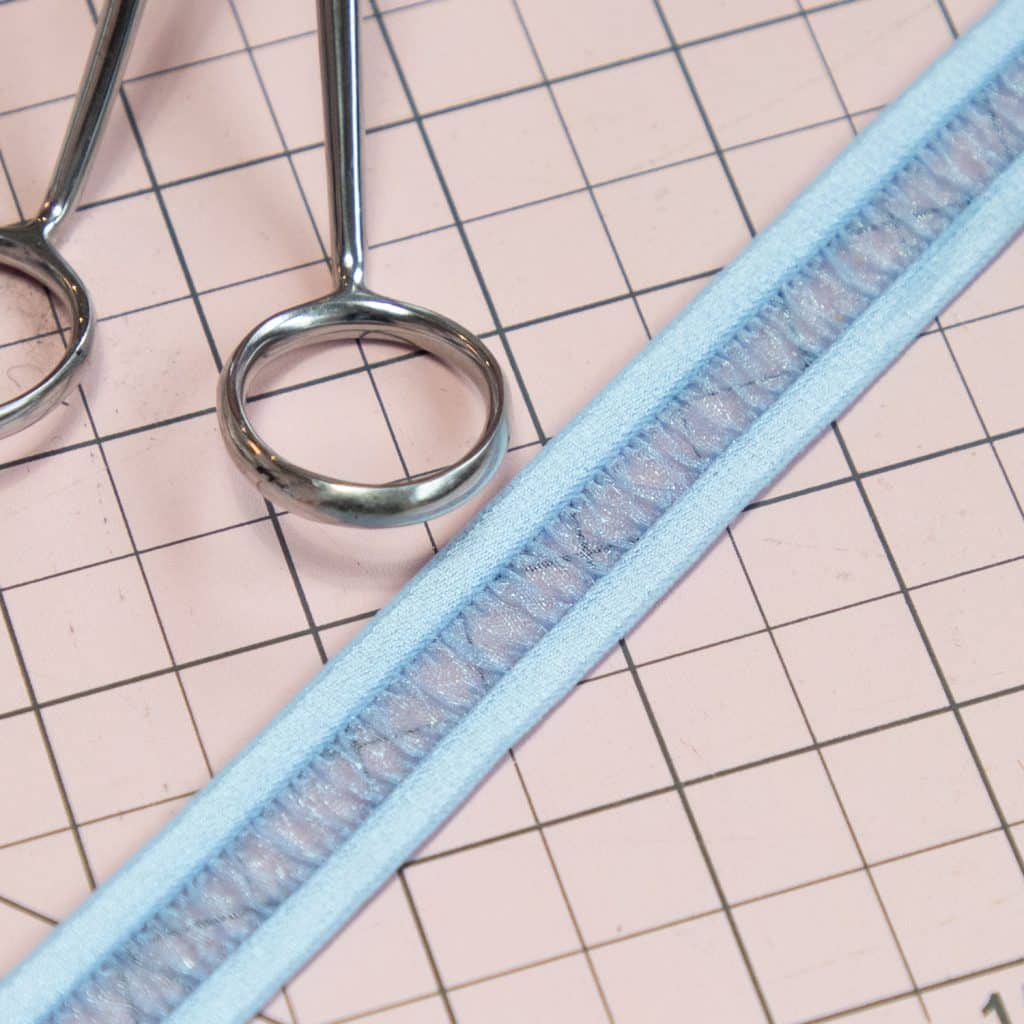 Powder Blue Decorative Strap Elastic by Madalynne Intimates + Lingerie