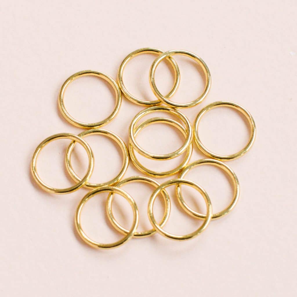 Bra Making Supplies by Madalynne Intimates: Dozen Gold Rings