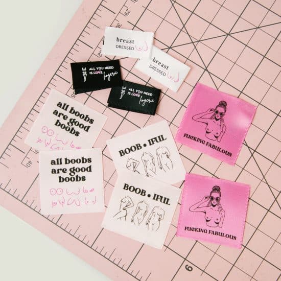 Bra Making Satin Sewing Labels, 1 Pack (2 Each) - Sew Lingerie ...